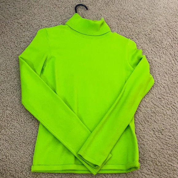 Forever 21 | Tops | Neon Green Turtle Neck Sweater | Poshmark